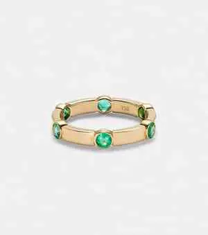 Ileana Makri Stepping Stone Ring With Emerald - Gold