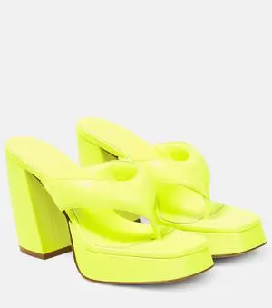 GIA BORGHINI Gia 17 Leather Platform Sandals