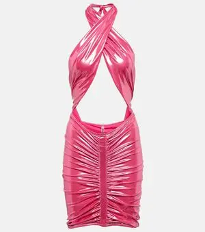 REINA OLGA Stallion Lamé Minidress - Pink