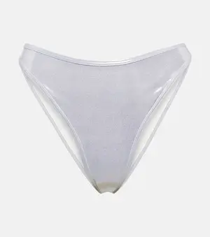 REINA OLGA Coolio Lamé Bikini Bottom - Silver