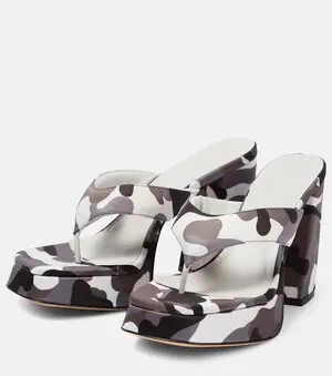 GIA BORGHINI Gia 17 Platform Thong Sandals - Multicoloured