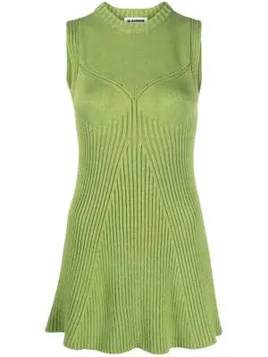 JIL SANDER Sleeveless Ribbed Knit Top