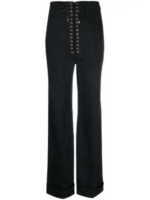 WEINSANTO Tie-fastening High-waisted Trousers