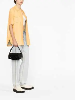 STAND STUDIO Norea Faux-leather Shirt - Orange