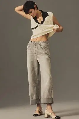 Citizens Of Humanity Ayla High-Rise Wide-Leg Jeans Grey