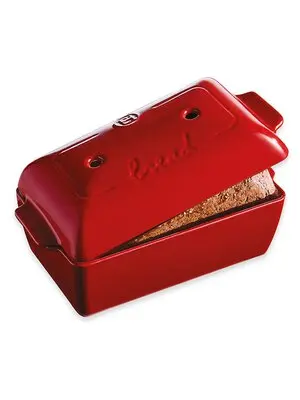 EMILE HENRY Ceramic Bread Loaf Baker - Burgundy - Burgundy - One-color