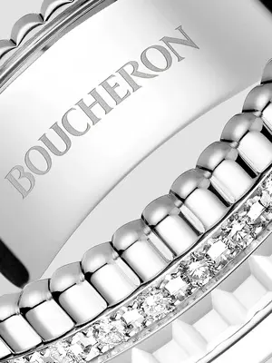 Boucheron Quatre White Edition 18k Hyceram & 0.26 Tcw Diamond Ring