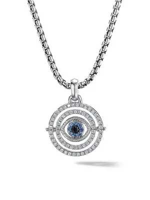 David Yurman Evil Eye Mobile Amulet With Diamonds White Gold