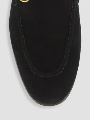Gucci Suede Horsebit Loafers - Black