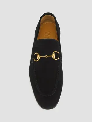 Gucci Suede Horsebit Loafers - Black