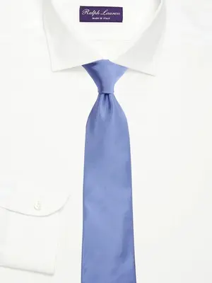 Ralph Lauren Purple Label Woven Silk Tie - Light Blue