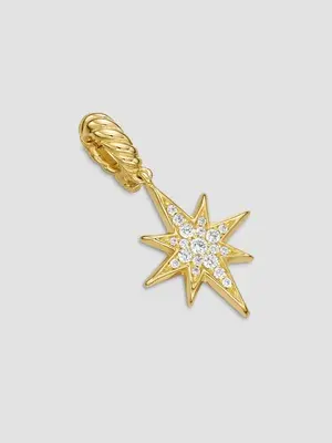 David Yurman North Star Amulet In 18k Yellow With Diamonds, 15mm