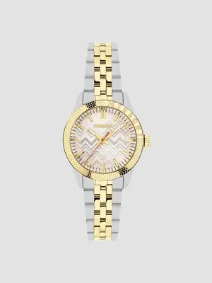 Missoni 34mm Ip Yellow Gold Stainless Steel Watch - Two Tone