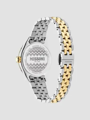 Missoni 34mm Ip Yellow Gold Stainless Steel Watch