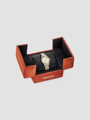 Missoni 34mm Ip Yellow Gold Stainless Steel Watch