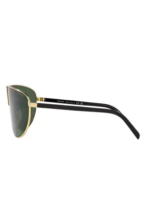 Prada 37mm Rectangular Sunglasses - Gold