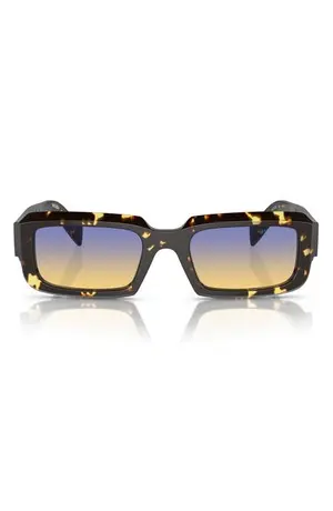 Prada 55mm Irregular Sunglasses Black Tort