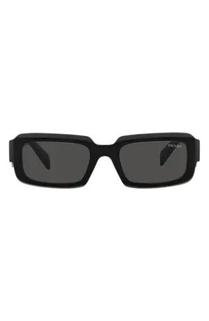Prada 55mm Irregular Sunglasses Black
