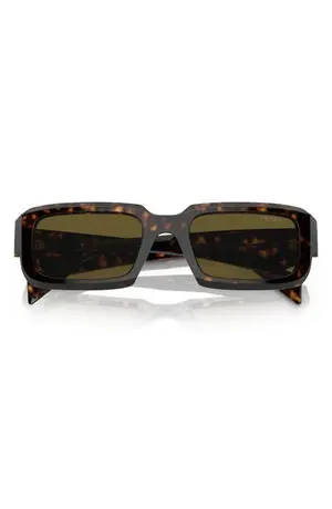Prada 55mm Irregular Sunglasses - Tortoise