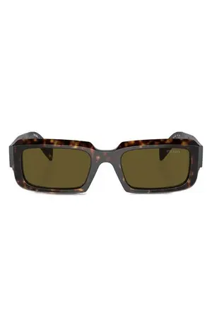 Prada 55mm Irregular Sunglasses - Tortoise