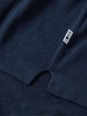 Nn07 Ryan 6311 Cotton And Linen-blend Polo Shirt - Blue