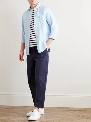 Portuguese Flannel Linen Shirt - Blue