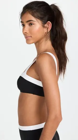 Staud Liv Bikini Top - Black/white