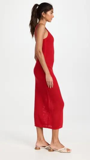 Staud Jessica Knit Dress - Ruby
