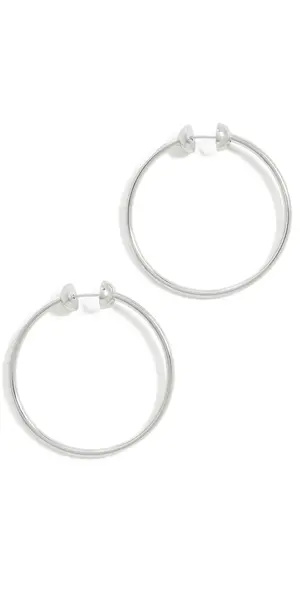 Jenny Bird Icon Small Hoop Earrings - Platinum