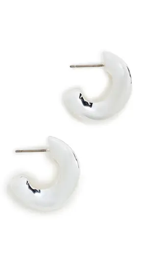 Jenny Bird Chunky Doune Hoop Earrings - High Polish Silver