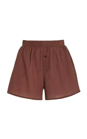 Eterne Dylan Cotton Boxer Shorts - Brown