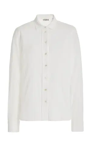 Eterne Jolene Cotton Button-down Shirt - Ivory