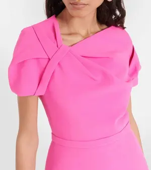 Safiyaa Peplum Crêpe Top