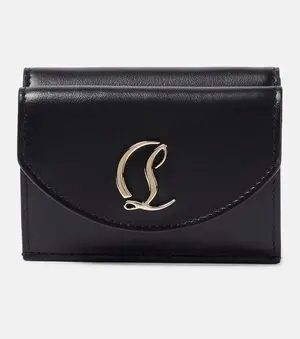 CHRISTIAN LOUBOUTIN Embellished Leather Wallet - Black