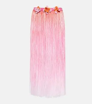 ROBERTA EINER Ombré Tassel Midi Skirt