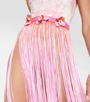 ROBERTA EINER Ombré Tassel Midi Skirt