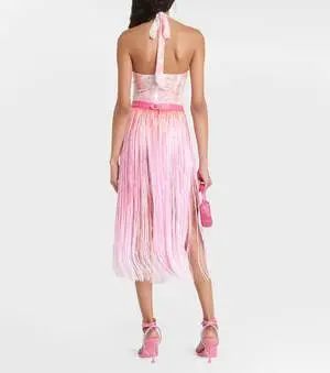 ROBERTA EINER Ombré Tassel Midi Skirt