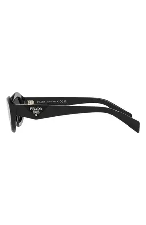 Prada 55mm Irregular Sunglasses - Black