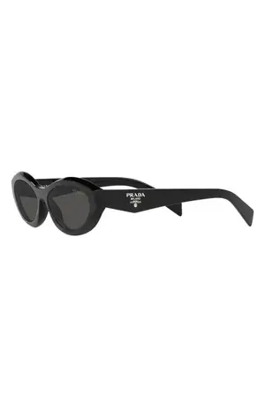 Prada 55mm Irregular Sunglasses - Black