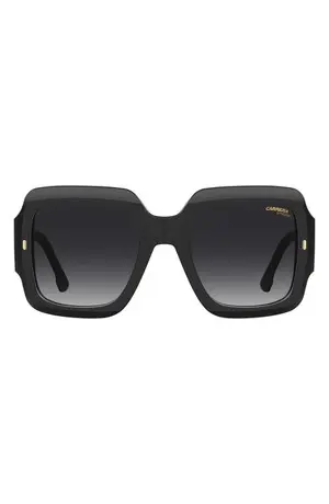 Carrera Eyewear 54mm Rectangular Sunglasses - Black/ Grey Shaded