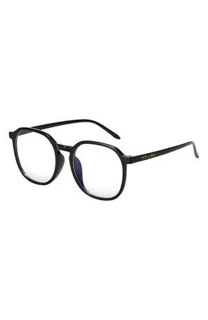 FIFTH & NINTH Blue Light Blocking Round Frame Glasses - Black/ Clear