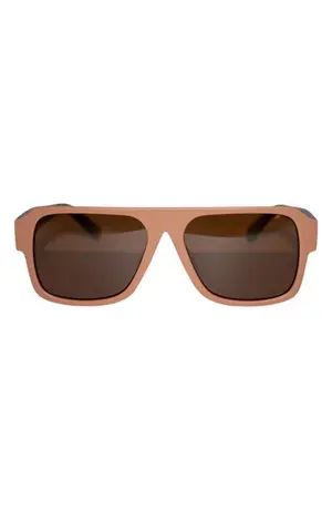 FIFTH & NINTH Lennon Polarized Square Sunglasses - Tan Torte/brown
