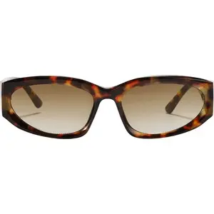 FIFTH & NINTH 59mm Polarized Oval Sunglasses - Torte/brown