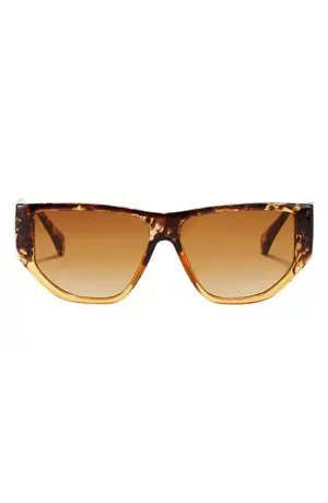 FIFTH & NINTH 56mm Polarized Geometric Sunglasses - Torte/ Brown