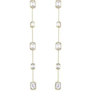 Ettika Baguette Crystal Drop Earrings - Gold