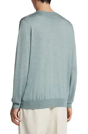 Zegna Crossover Silk Blend Crewneck Sweater