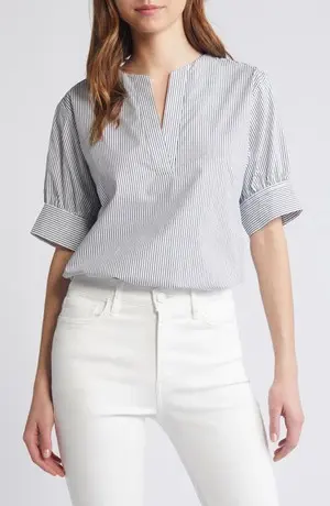Frame Notch Neck Tops