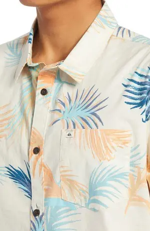 Quiksilver Tropical Glitch Short Sleeve Organic Cotton Button-up Shirt