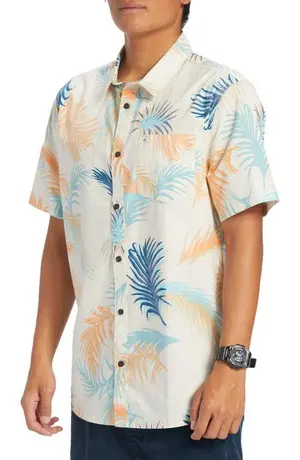 Quiksilver Tropical Glitch Short Sleeve Organic Cotton Button-up Shirt