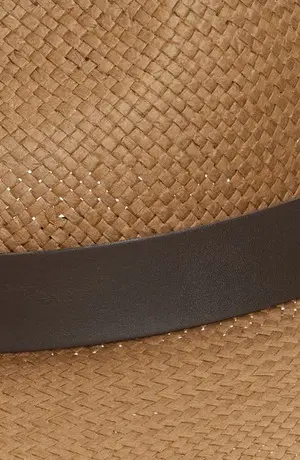 Janessa Leoné Packable Straw Fedora - Brown